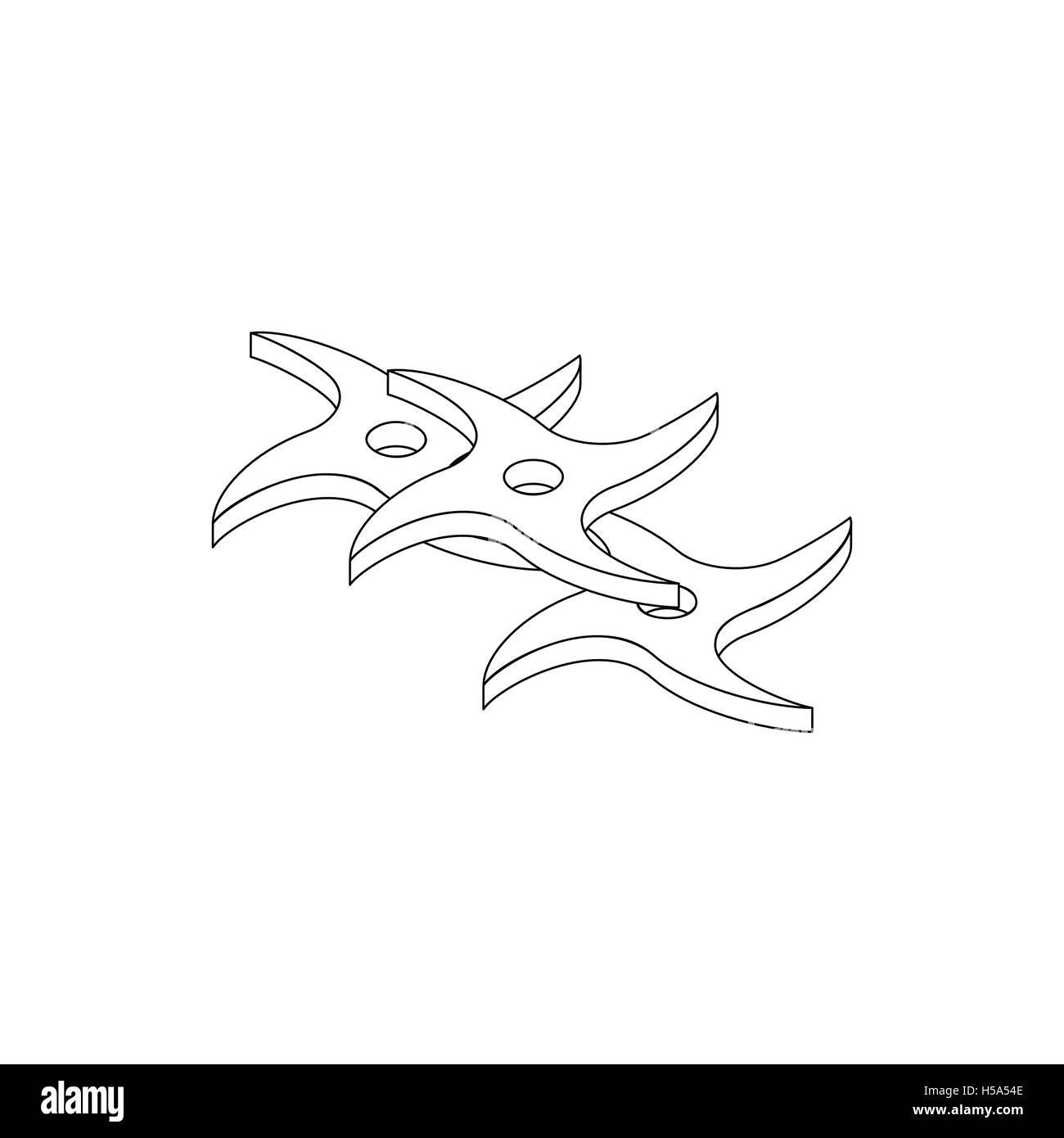 Flying knife, isometric 3d icon Stock Vector Image & Art - Alamy