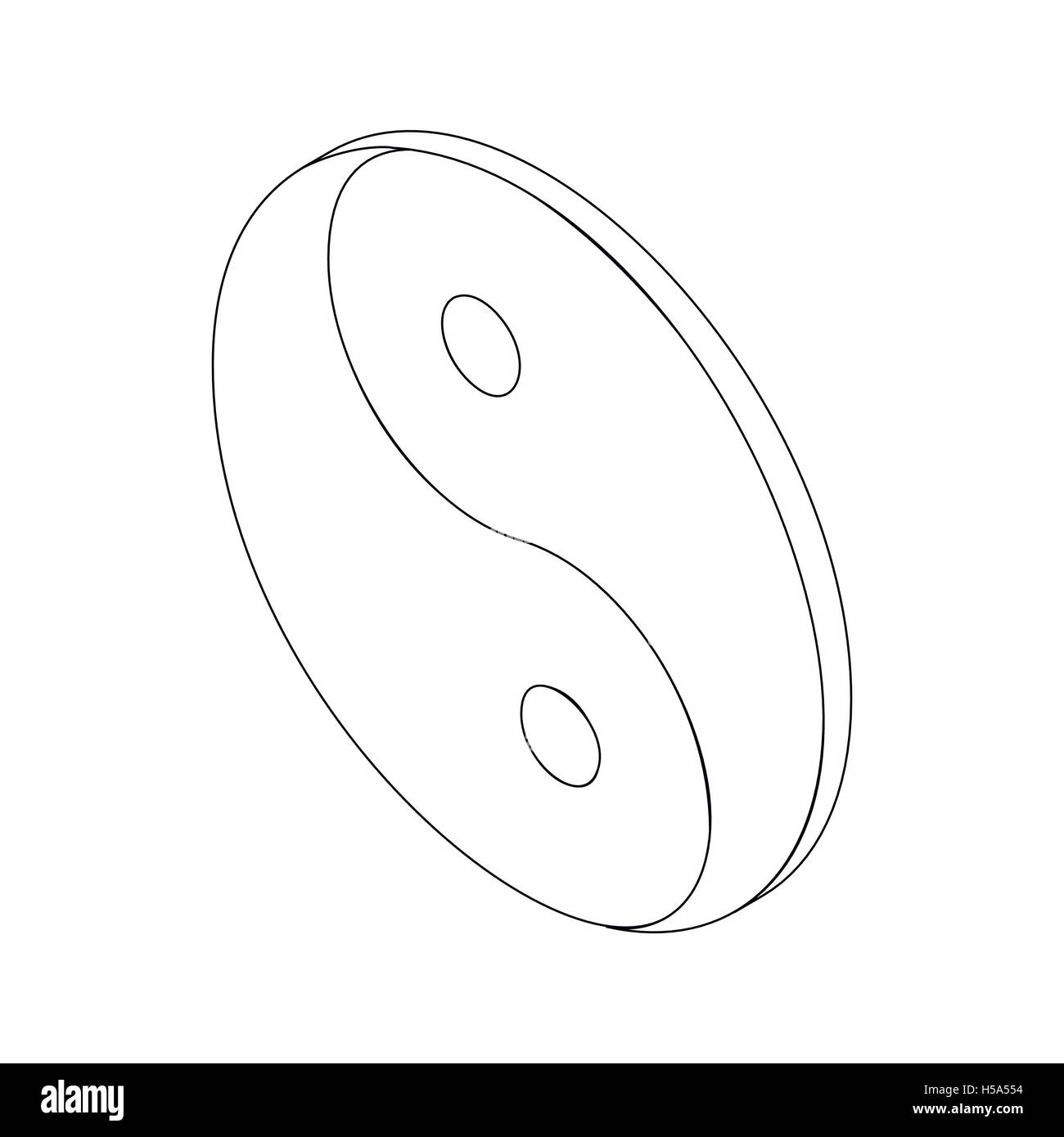 Yin yang yinyang 3d isometric symbol hi-res stock photography and ...
