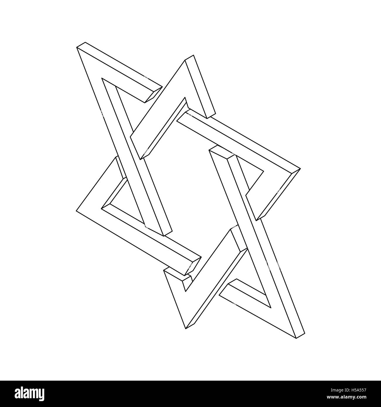 Star of David icon, isometric 3d Stock Vector Image & Art - Alamy