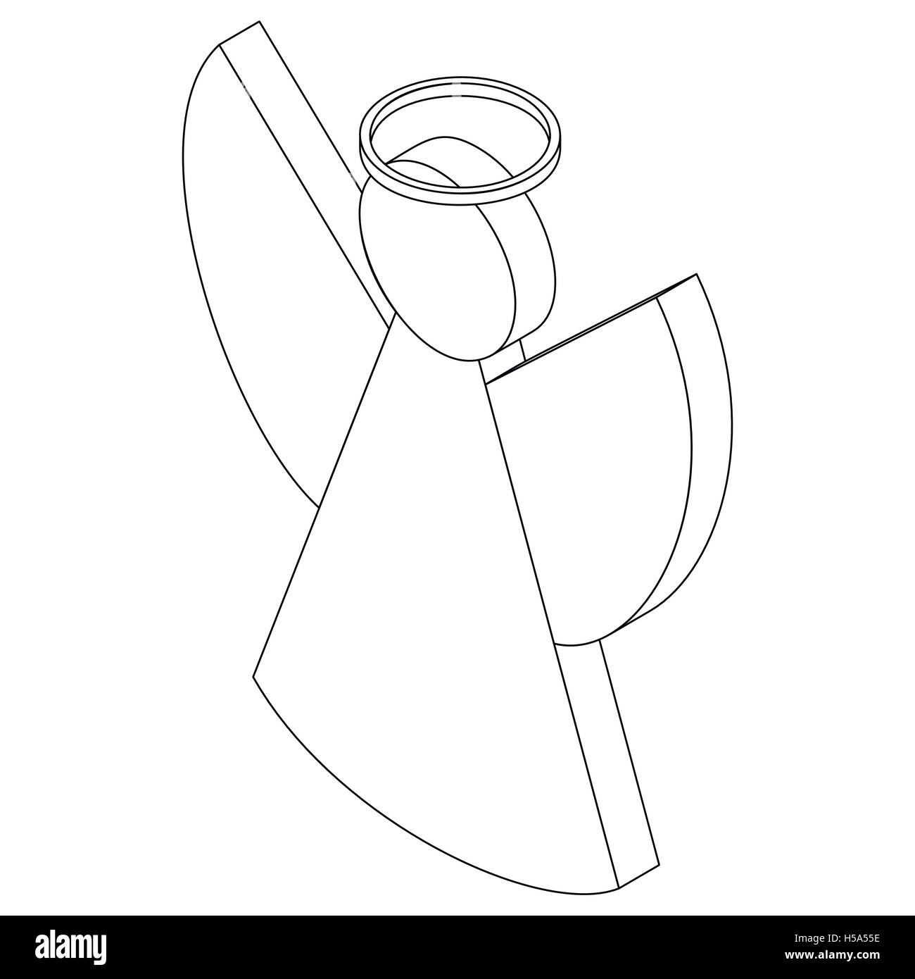 Angel icon isometric 3d Stock Vector Image & Art - Alamy