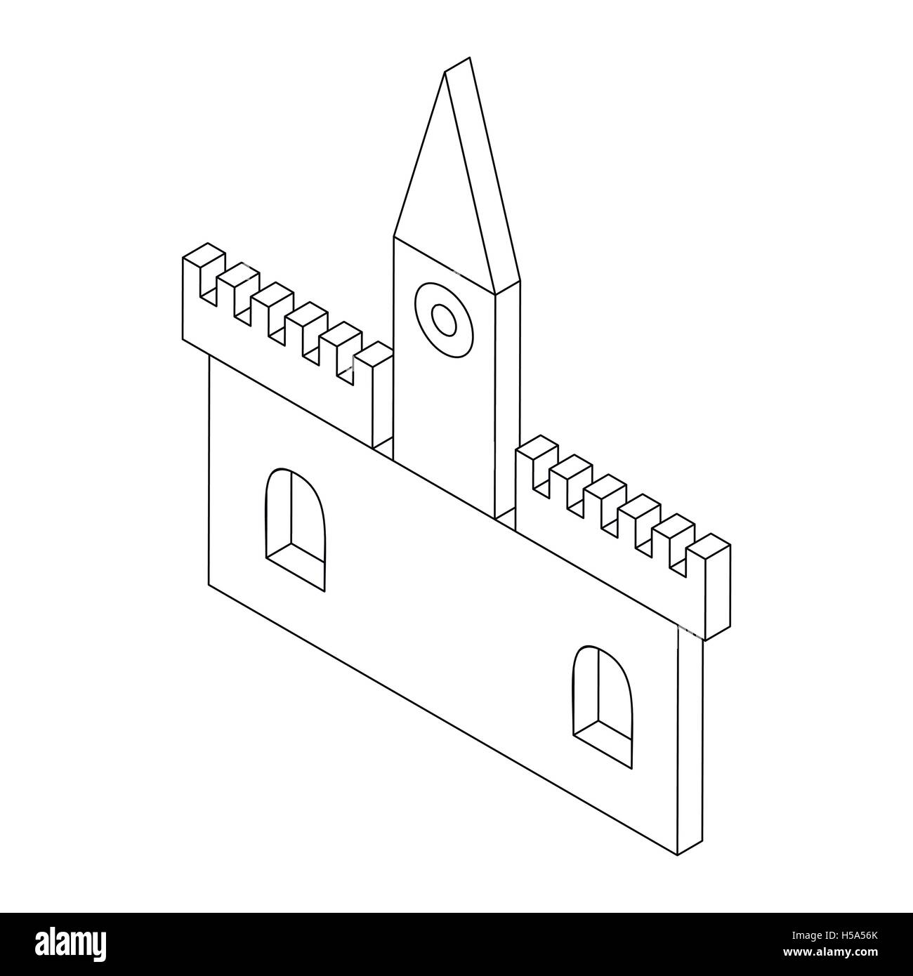 Castle icon, isometric 3d style Stock Vector Image & Art - Alamy