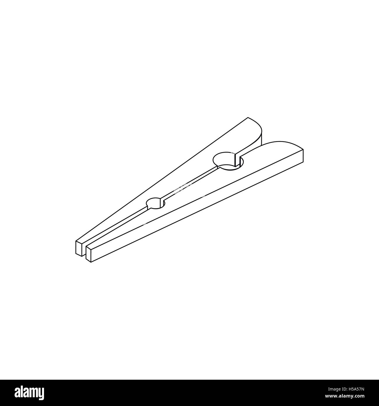 Clothespin icon, isometric 3d style Stock Vector Image & Art - Alamy
