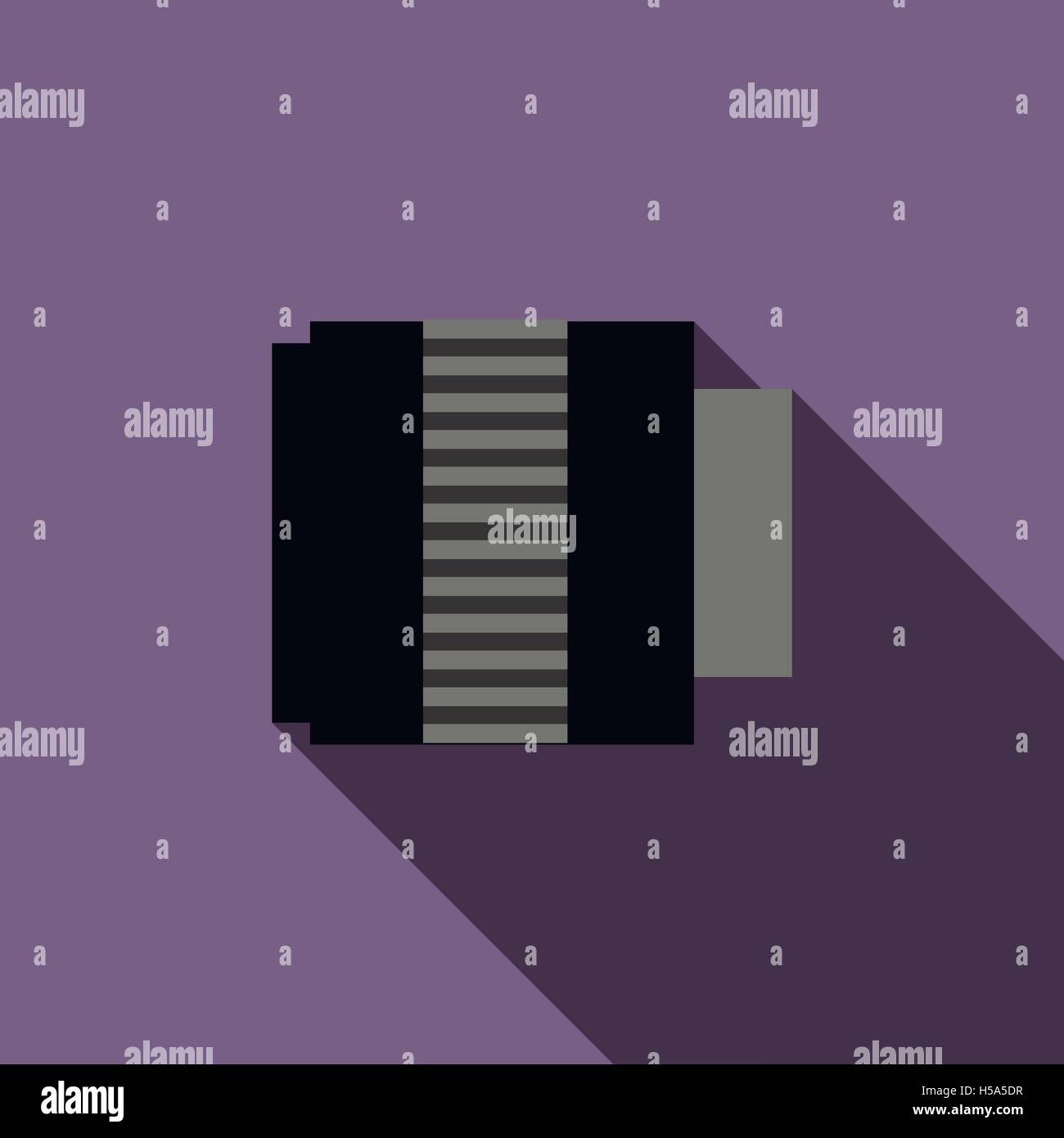 Interchangeable lens for camera icon, flat style Stock Vector Image ...