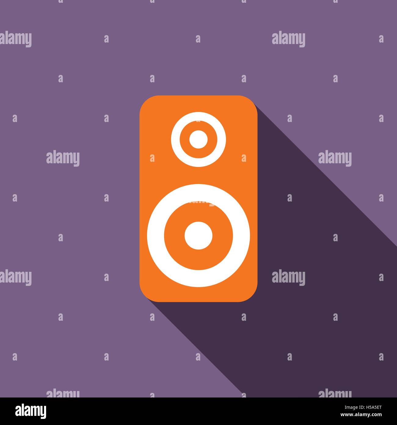 Music speaker icon, flat style Stock Vector Image & Art - Alamy