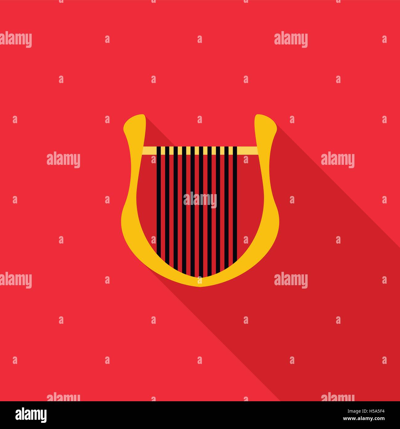 Lyre icon in flat style Stock Vector Image & Art - Alamy