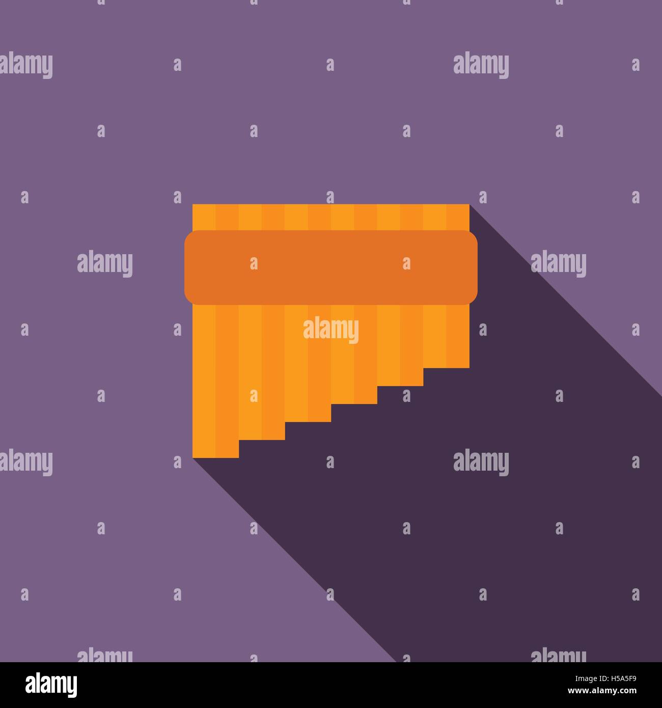 Pan flute icon in flat style Stock Vector Image & Art - Alamy