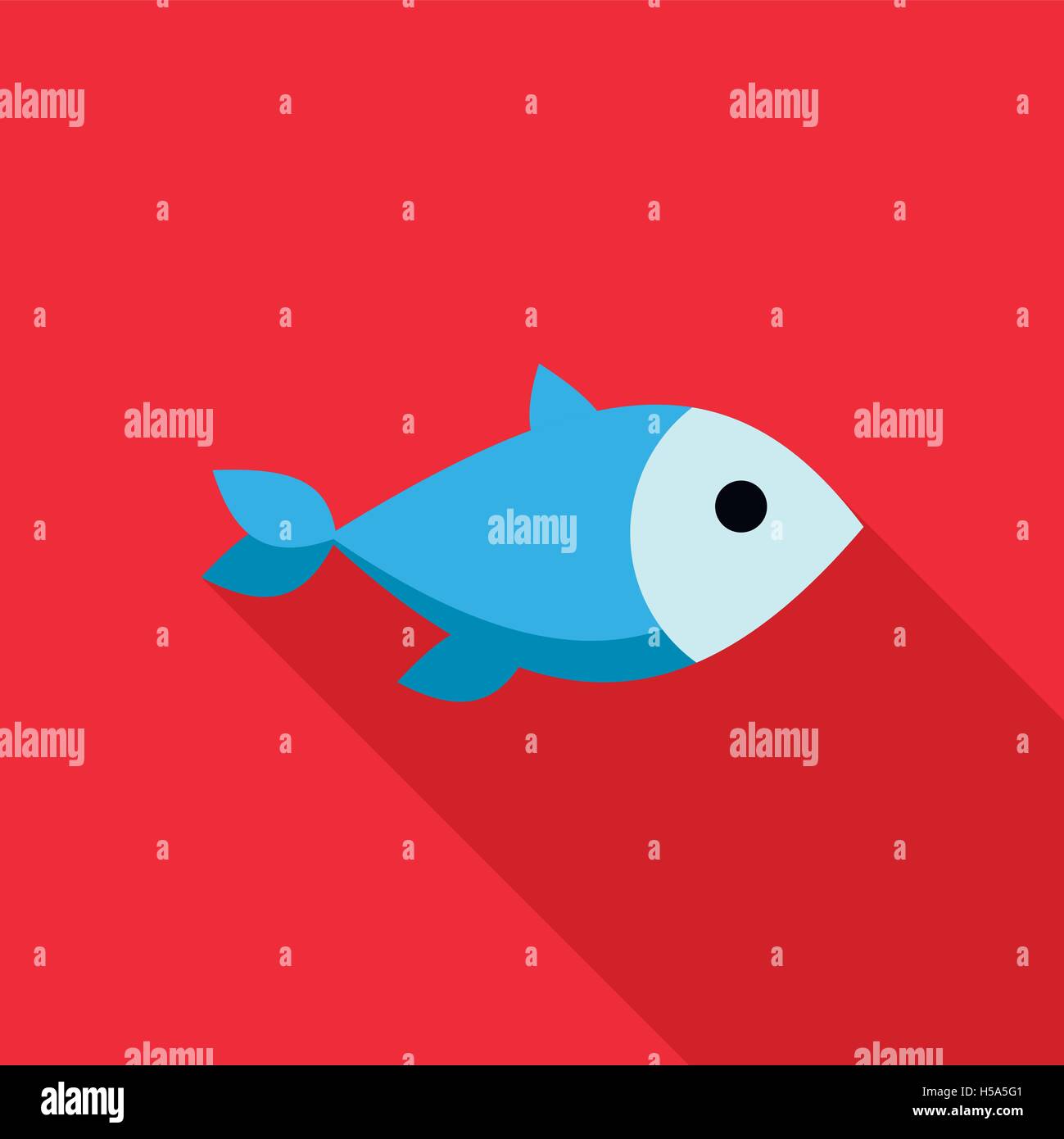 Fish icon, flat style Stock Vector Image & Art - Alamy