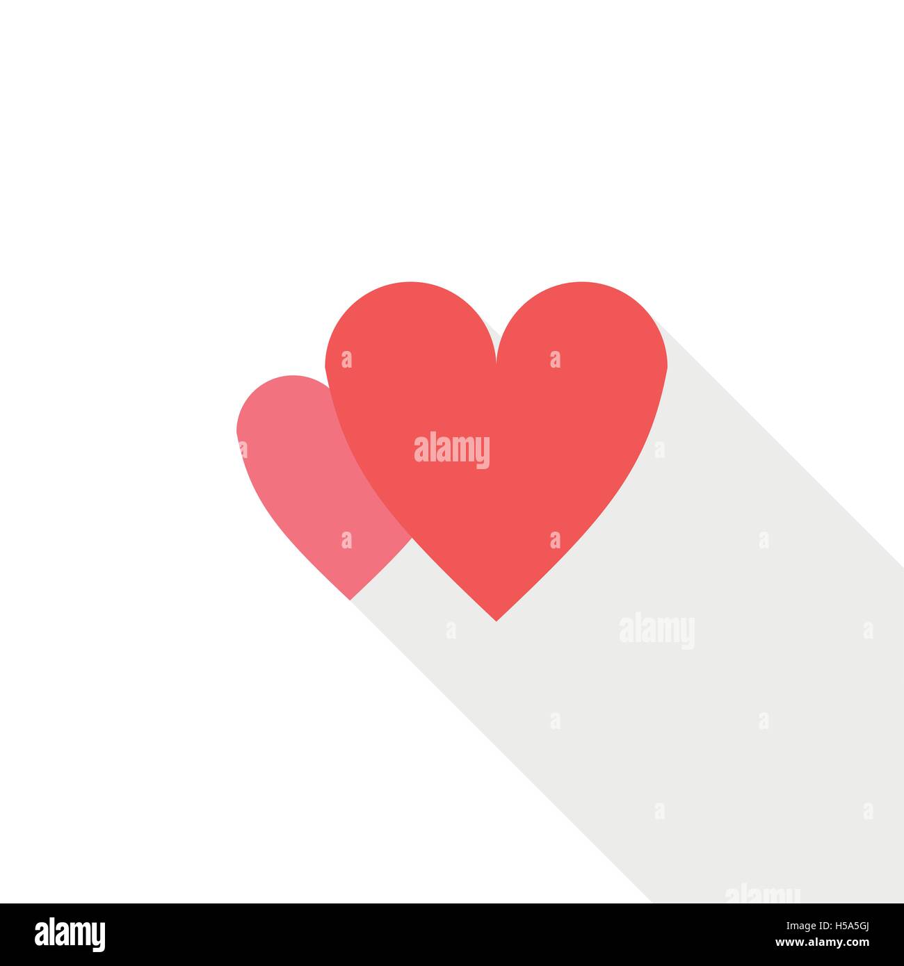 Two heart icon, flat style Stock Vector Image & Art - Alamy