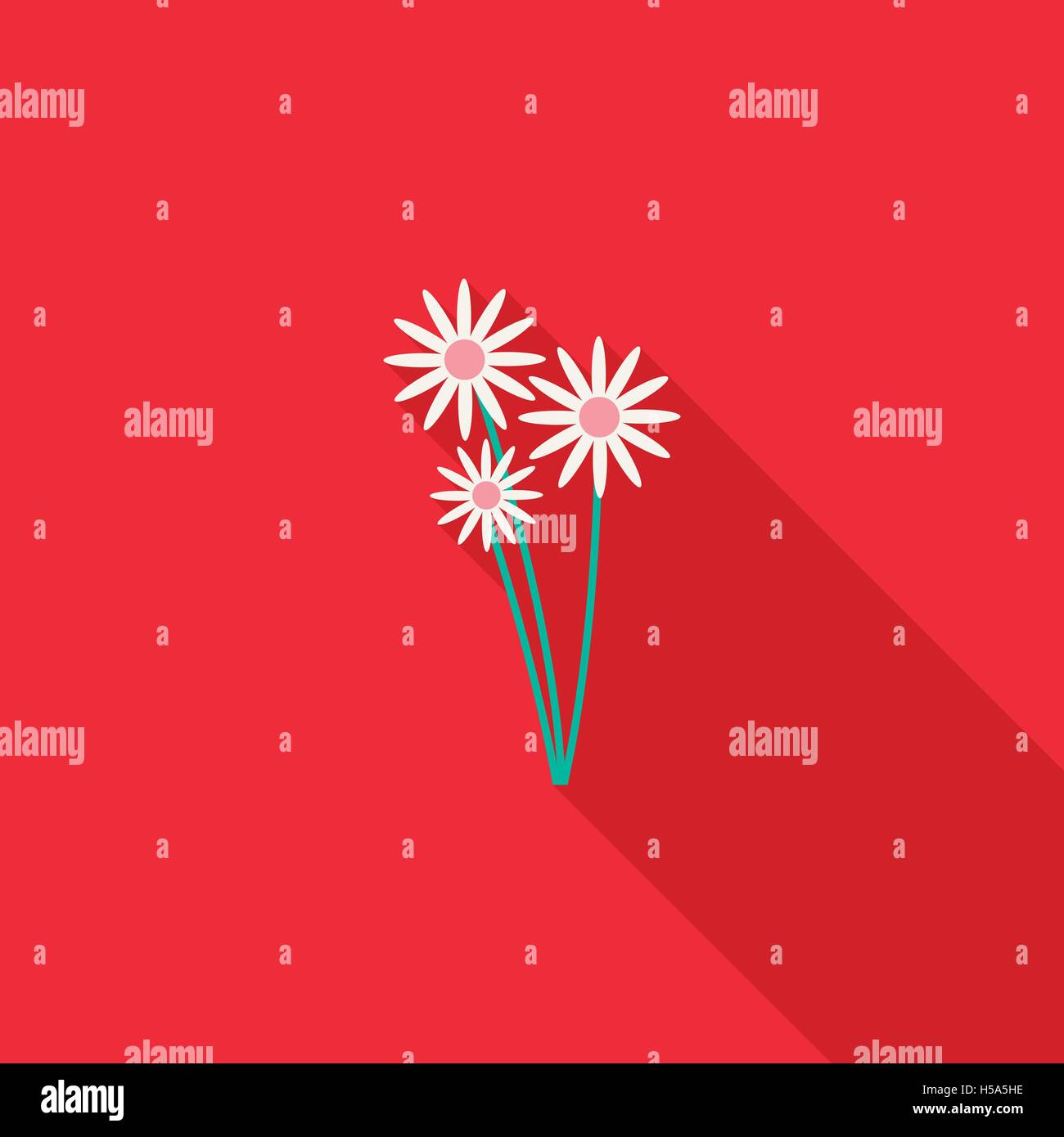 Long stem daisy Stock Vector Images - Alamy