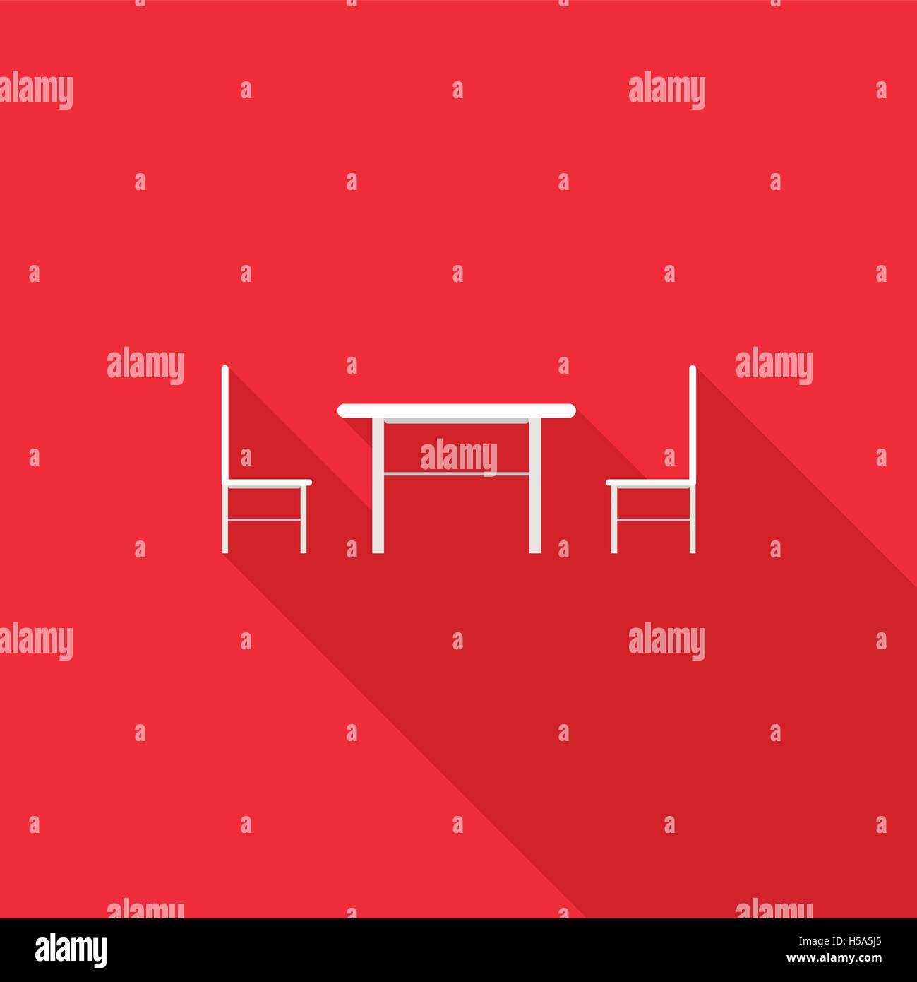 Kitchen table and chairs icon, flat style Stock Vector Image & Art - Alamy