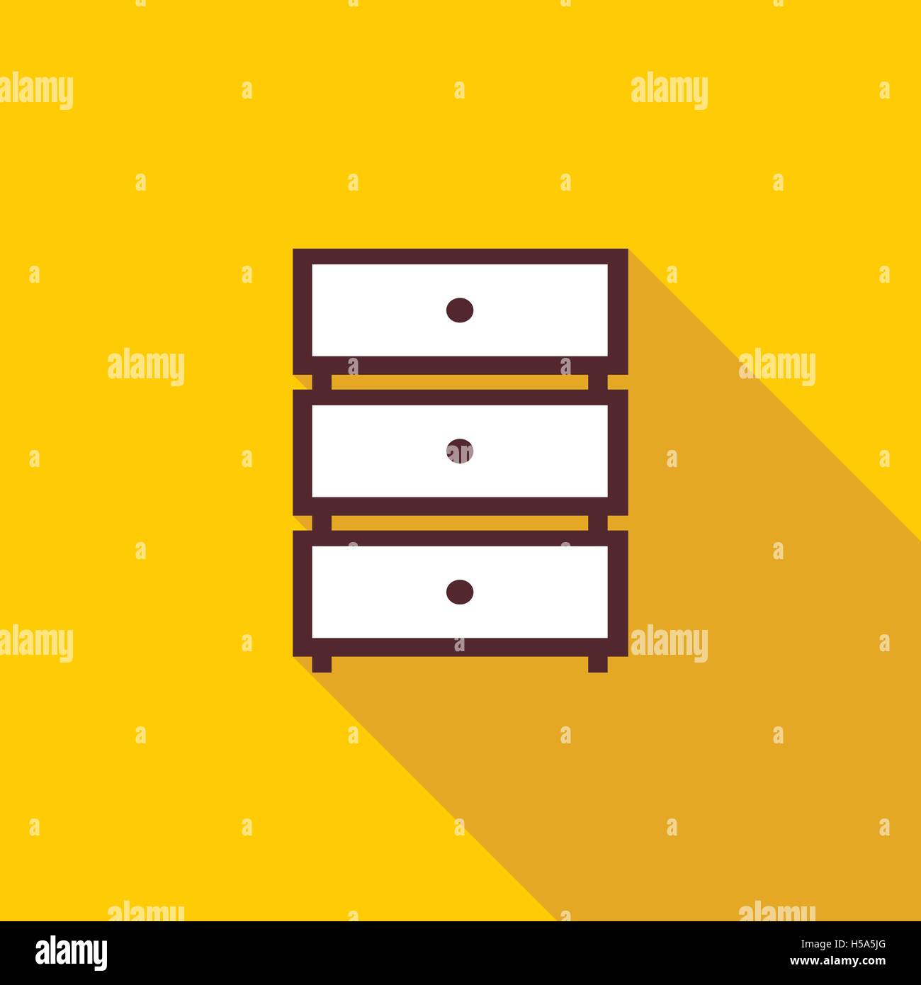 Chest of drawers icon, flat style Stock Vector Image & Art - Alamy