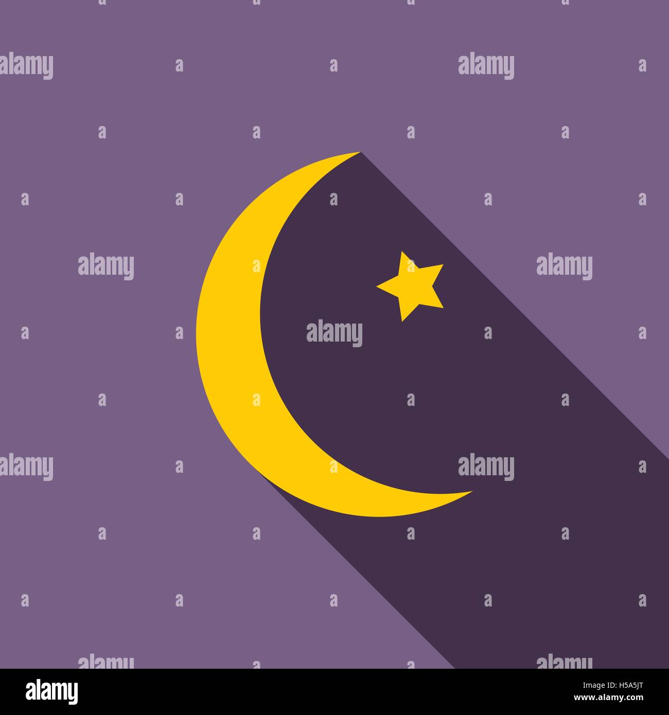 Crescent star golden isolated islam moon religion faith Stock Vector ...
