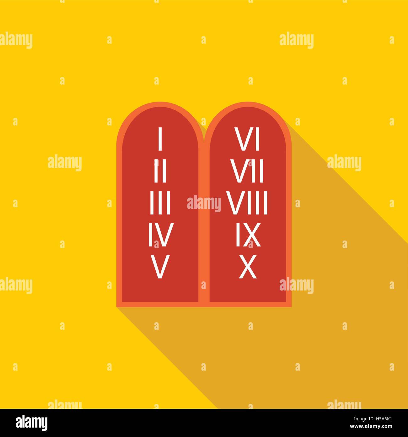Ten Commandments icon, flat style Stock Vector Image & Art - Alamy