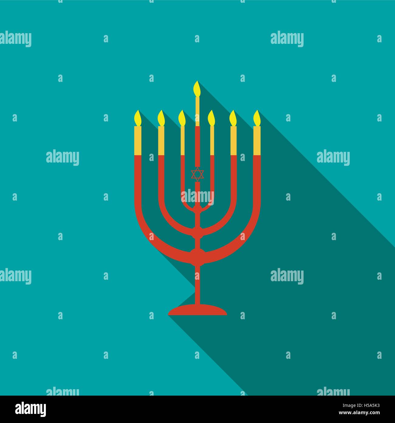 Menorah icon in flat style Stock Vector Image & Art - Alamy