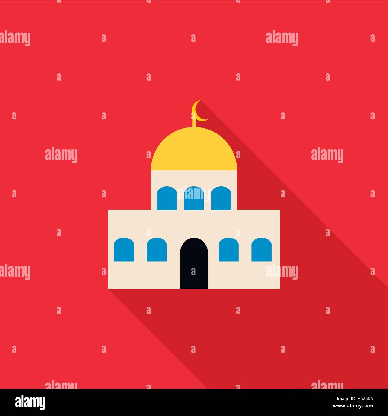 Mosque icon in flat style Stock Vector Image & Art - Alamy