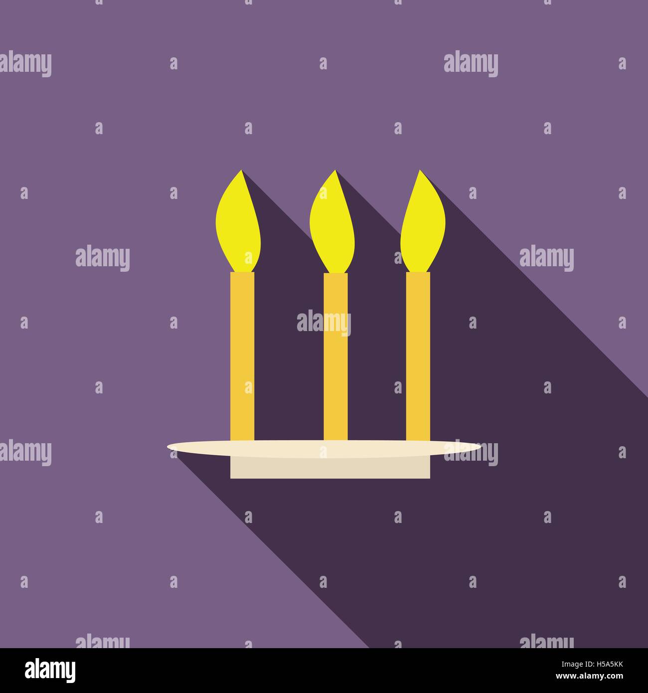 Three candles icon in flat style Stock Vector Image & Art - Alamy