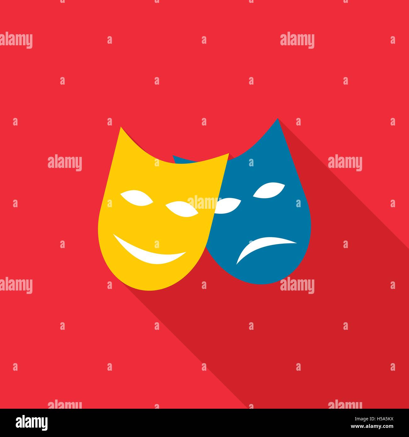 Two masks icon in flat style Stock Vector Image & Art - Alamy