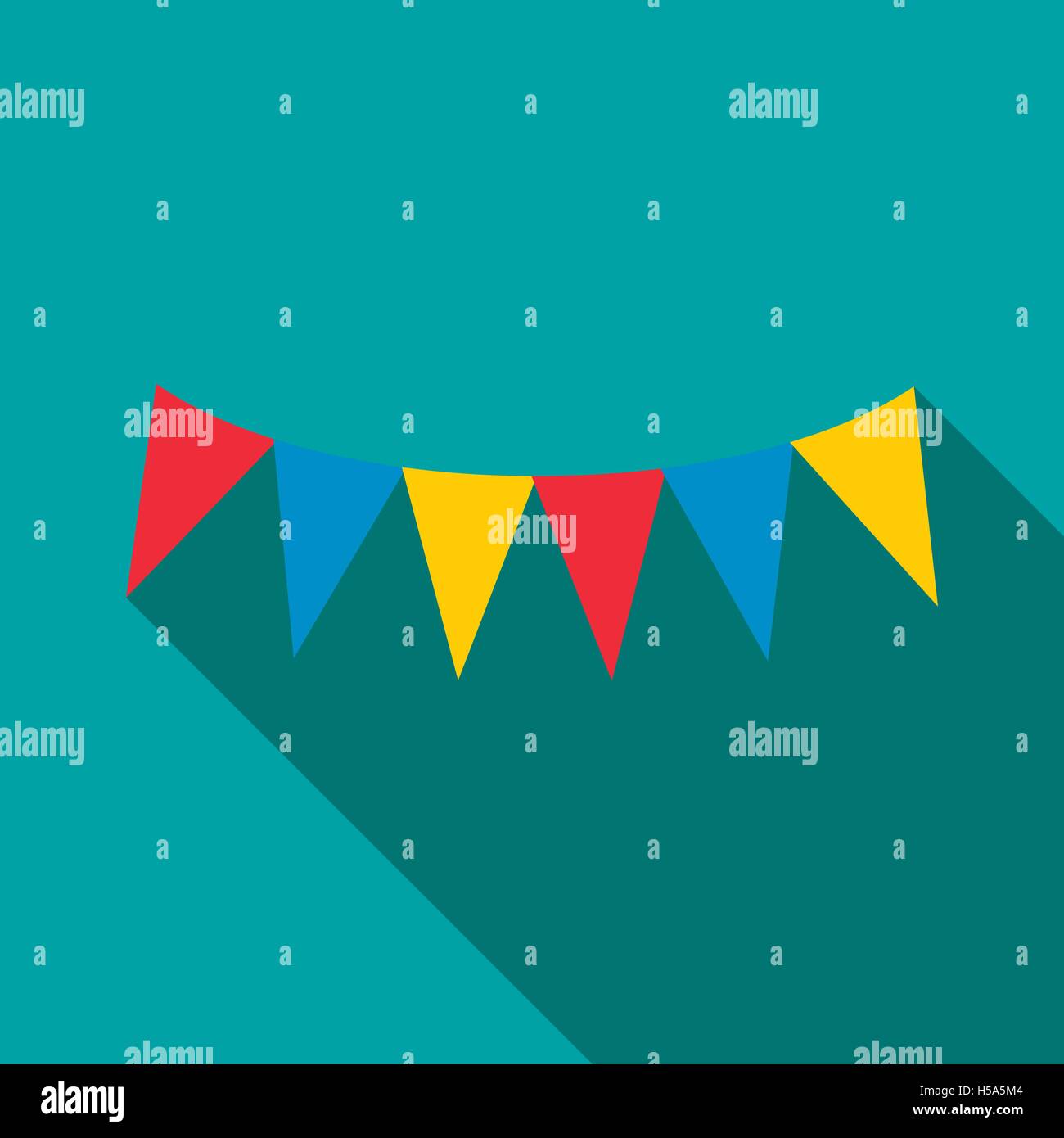 Colorful party flags icon, flat style Stock Vector Image & Art - Alamy