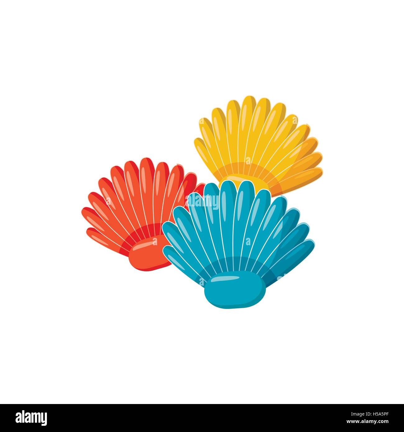 Colorful seashells icon, cartoon style Stock Vector Image & Art - Alamy