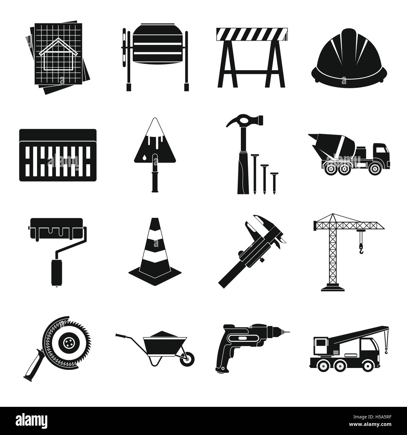 Architecture Icons set, simple style Stock Vector Image & Art - Alamy