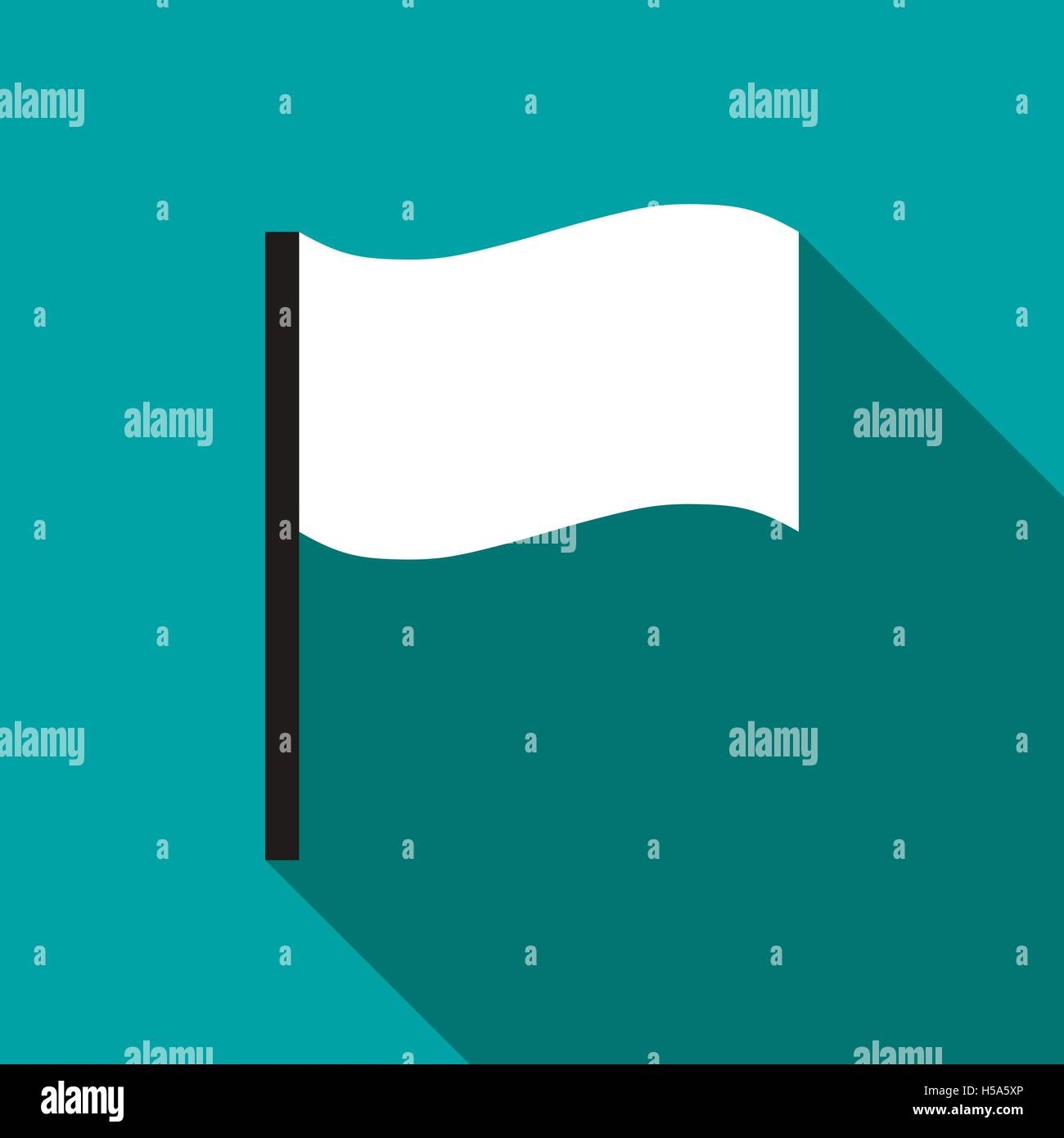 White flag icon, flat style Stock Vector Image & Art - Alamy