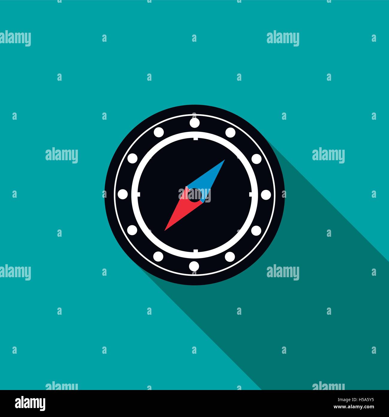 Black compass icon, flat style Stock Vector Image & Art - Alamy