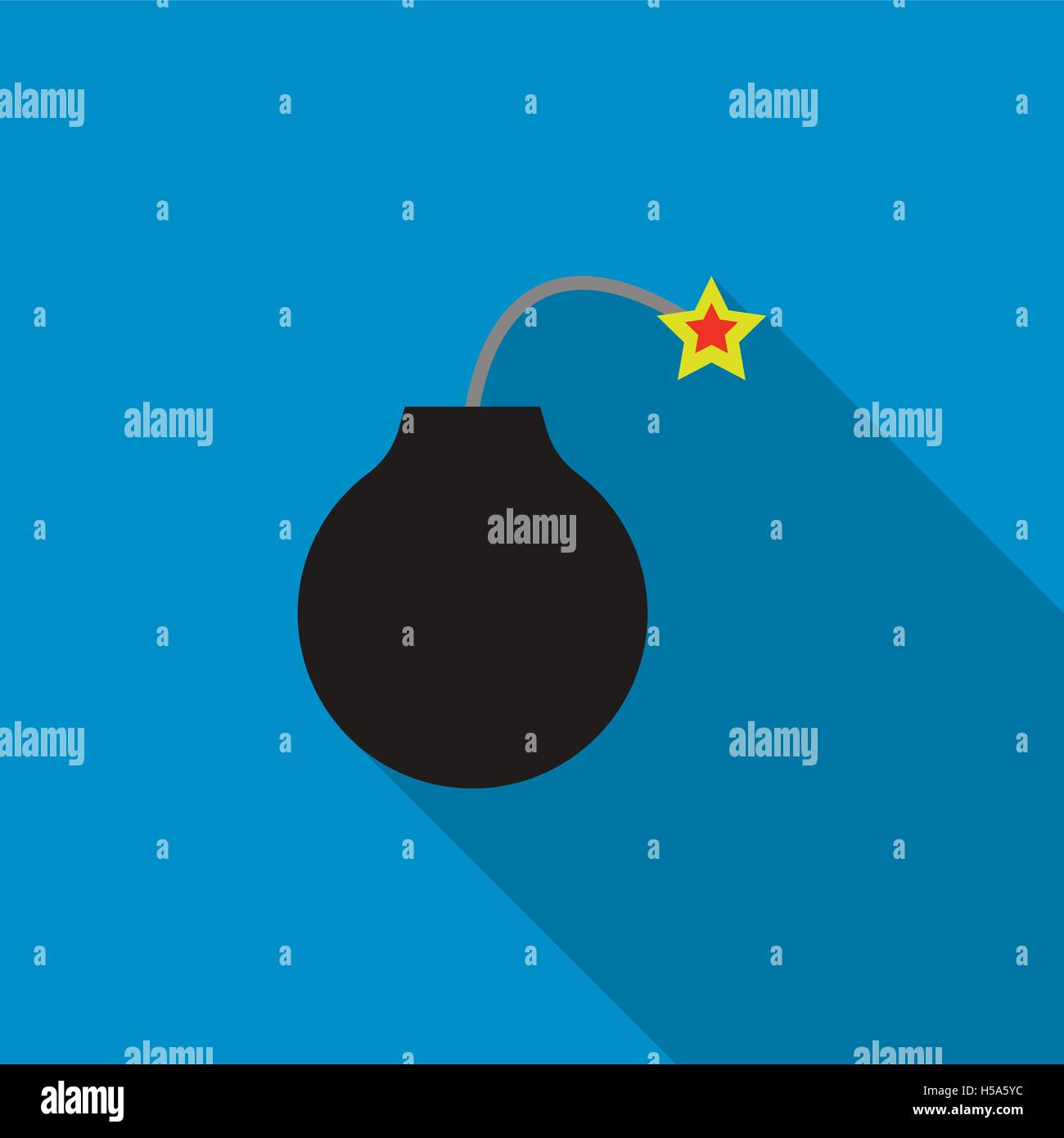 Bomb ready to explode icon, flat style Stock Vector Image & Art - Alamy