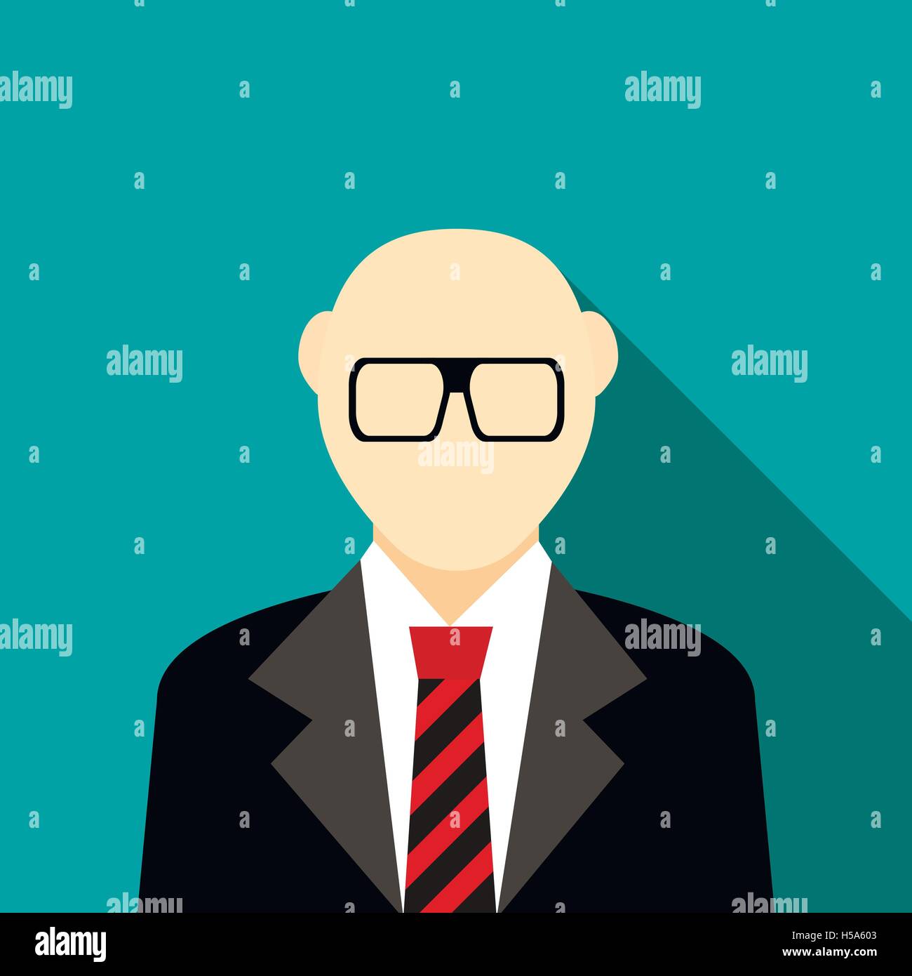 Handsome bald man beard suit Stock Vector Images - Alamy