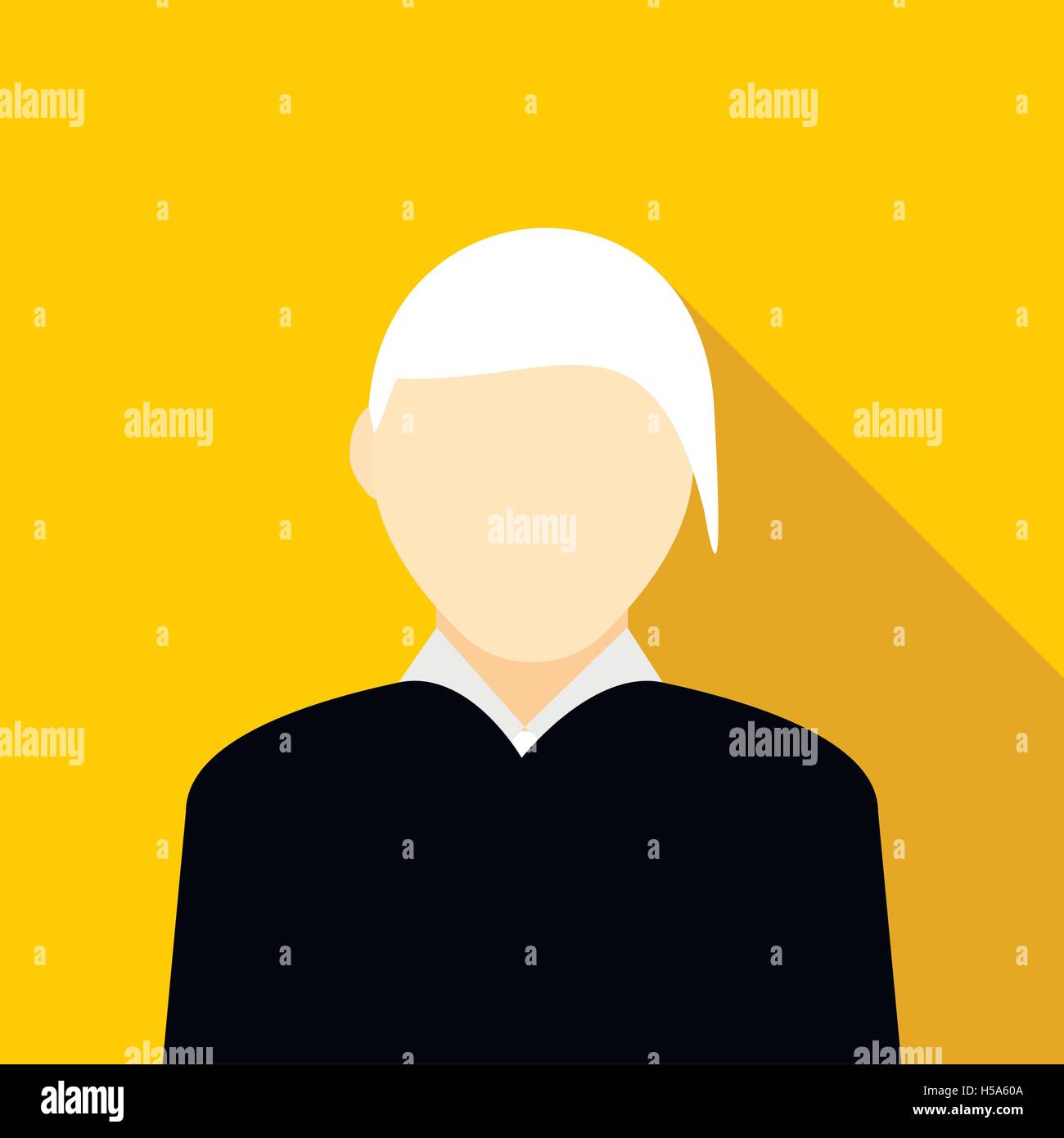 Woman with gray hair icon in flat style Stock Vector Image & Art - Alamy