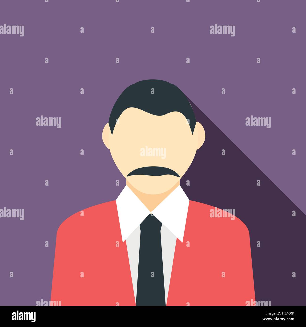 Man with a mustache in a red jacket icon Stock Vector Image & Art - Alamy
