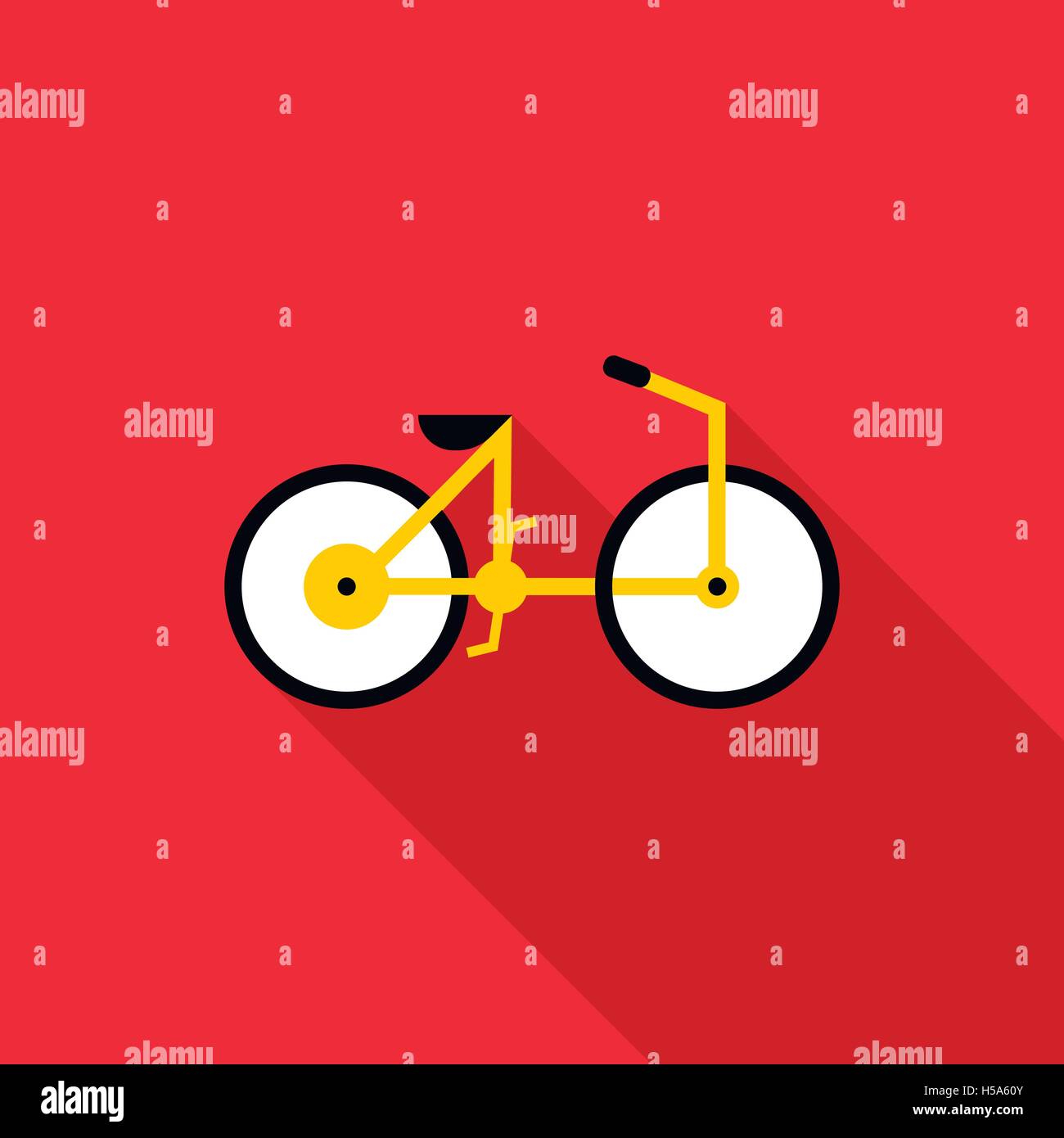 Bicycle icon, flat style Stock Vector Image & Art - Alamy