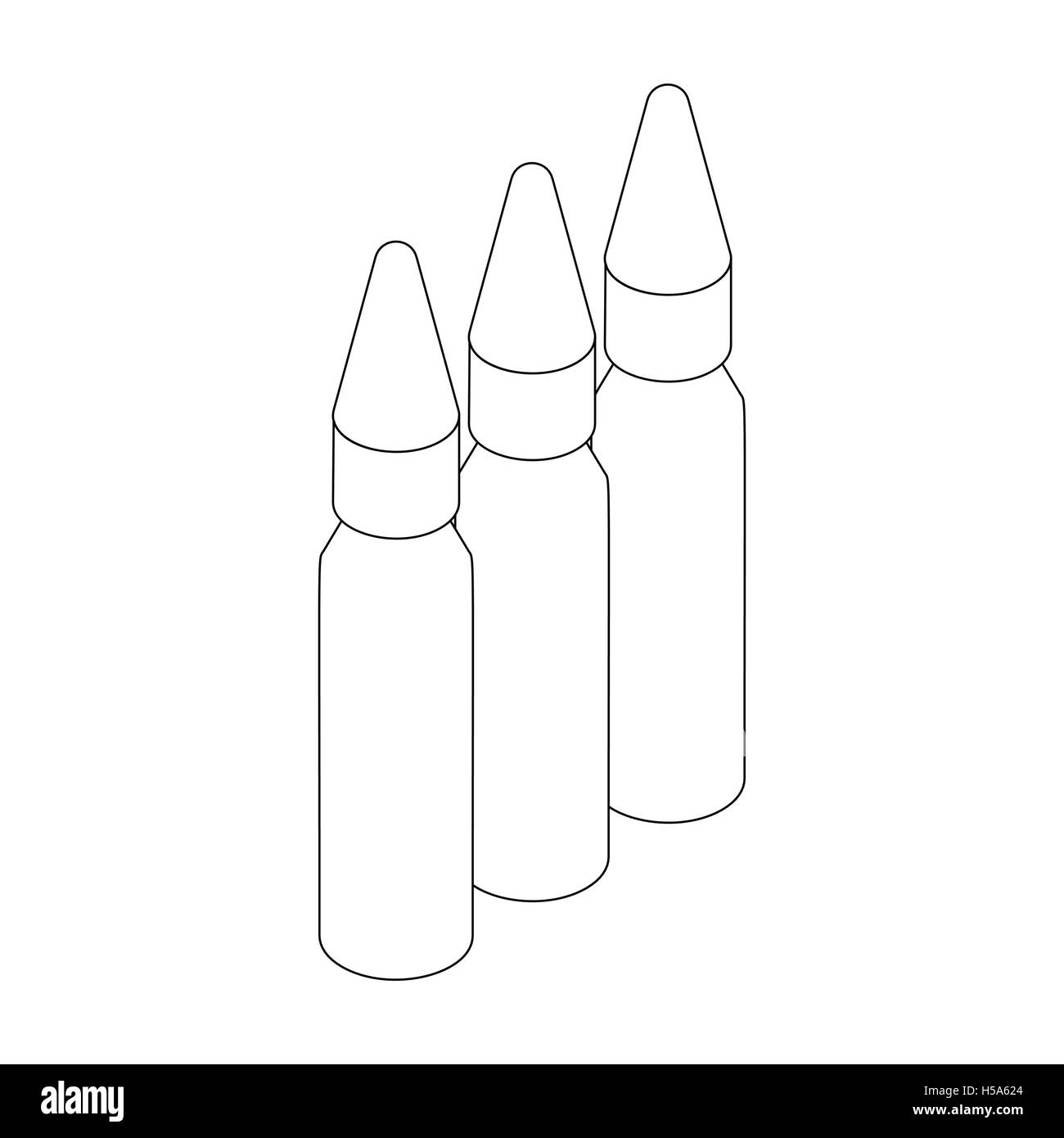 Three bullets icon, isometric 3d style Stock Vector Image & Art - Alamy