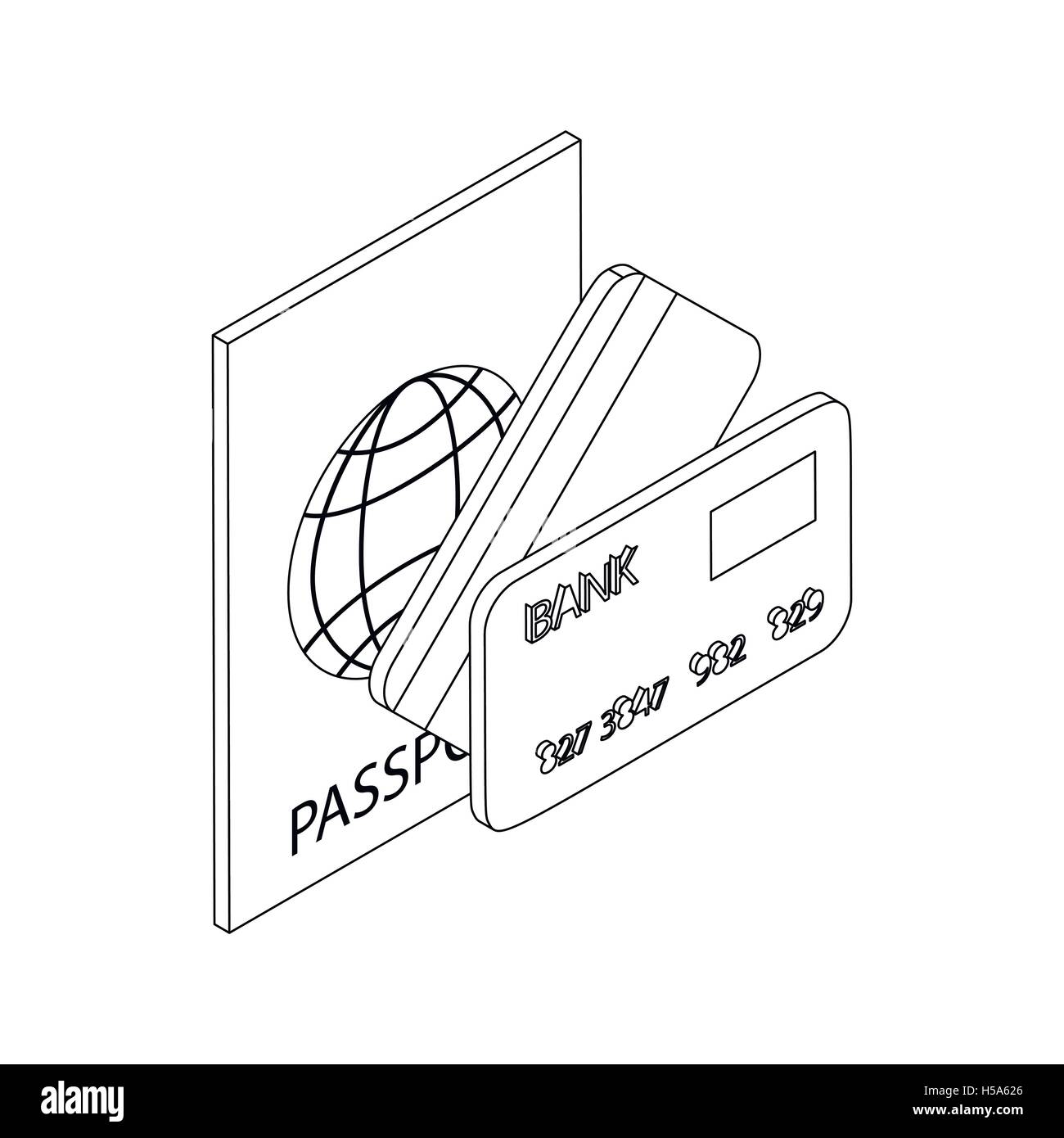 Credit cards passport Stock Vector Images - Alamy
