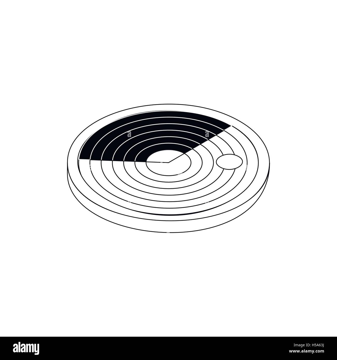 Radar icon in isometric 3d style Stock Vector Image & Art - Alamy