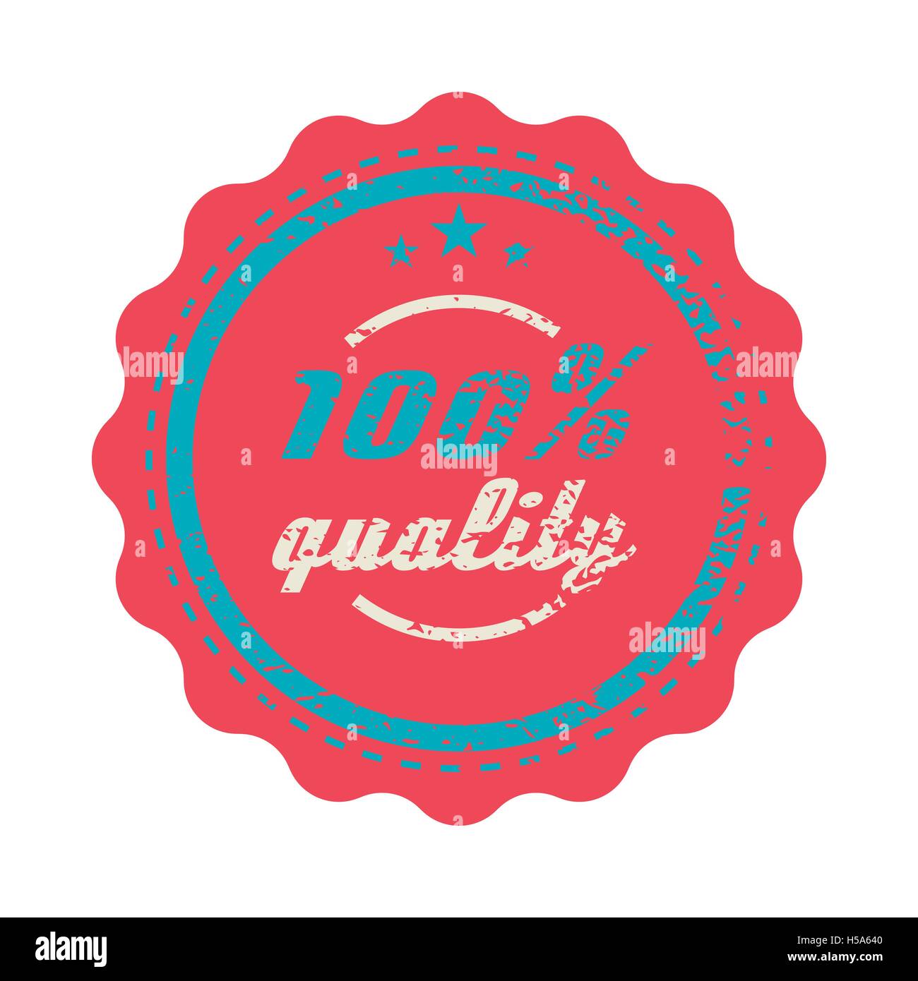 Red 100 percent quality label, vintage style Stock Vector Image & Art ...