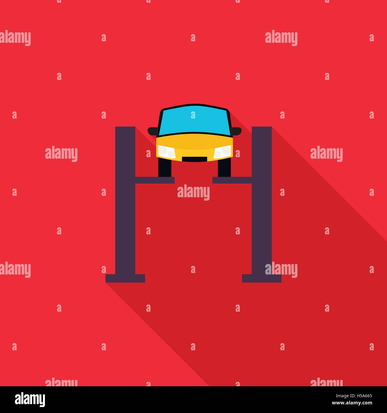 Car lifting icon in flat style Stock Vector Image & Art - Alamy