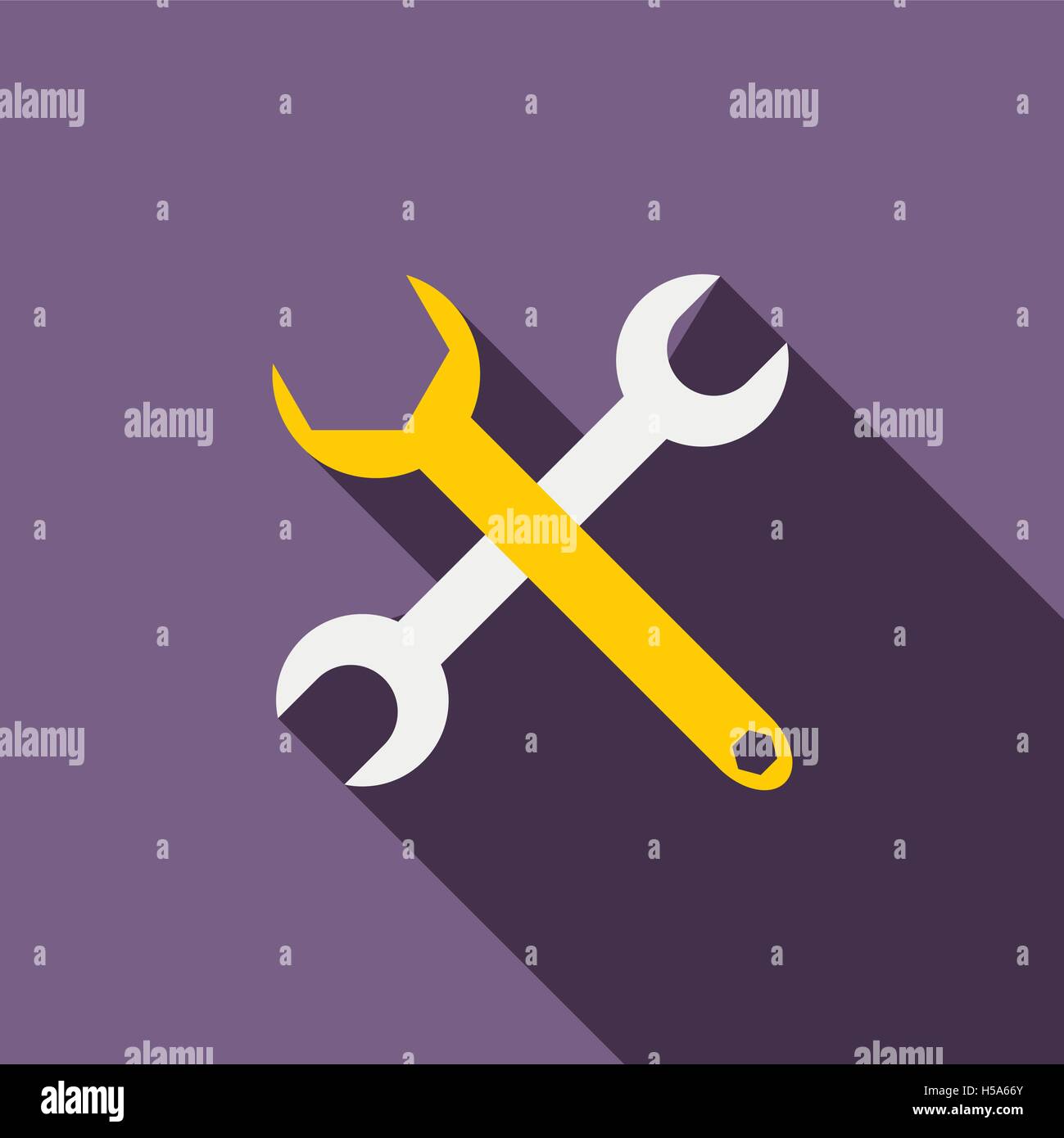 Crossed wrenches icon, flat style Stock Vector Image & Art - Alamy