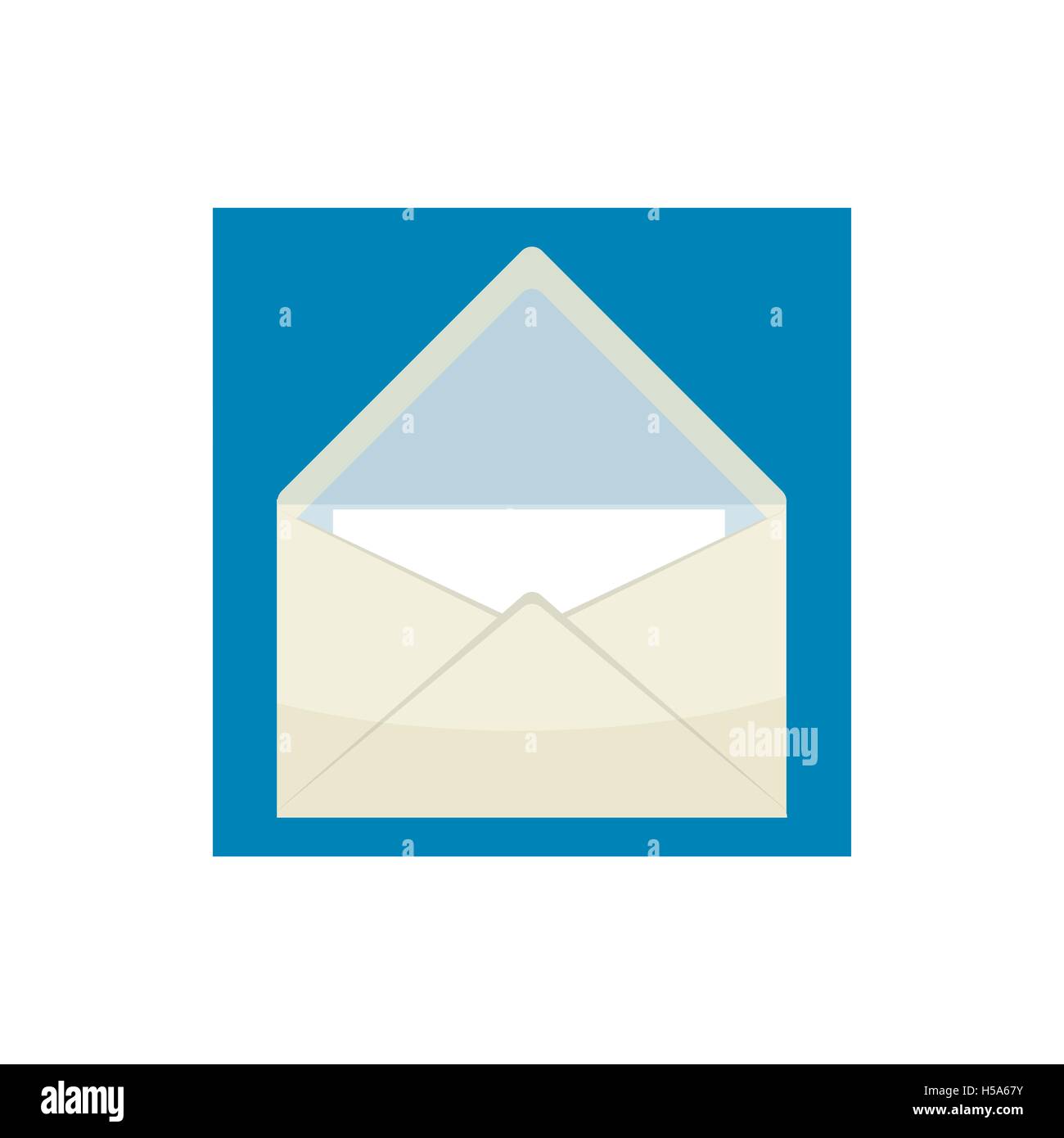 Envelope with sheet of paper icon, cartoon style Stock Vector Image ...