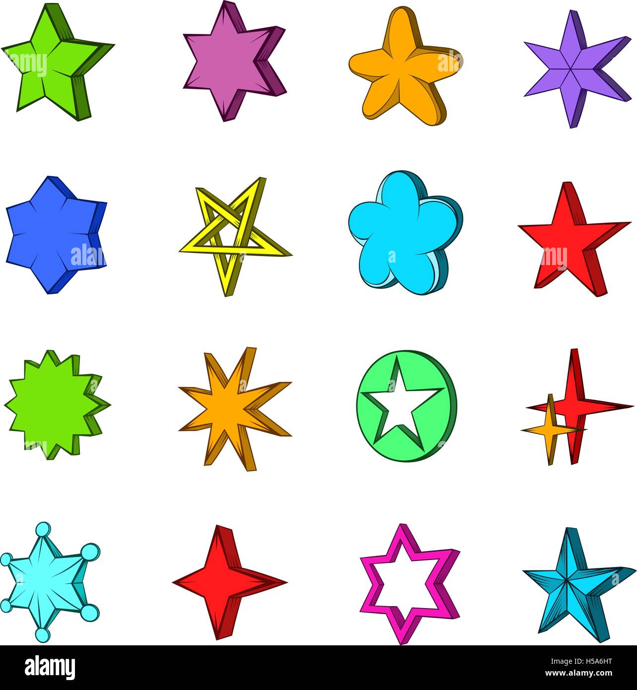 Star icons set, pop-art style Stock Vector Image & Art - Alamy