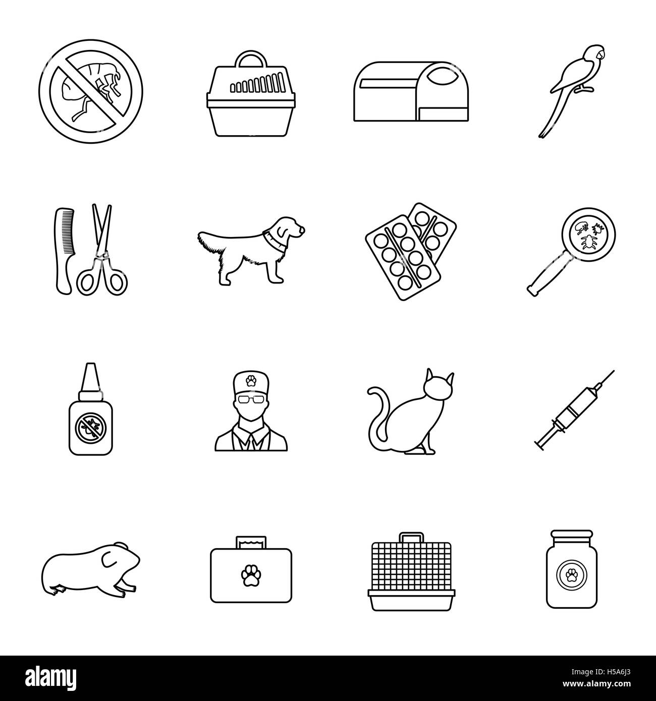 Veterinary icons set, thin line style Stock Vector Image & Art - Alamy Veterinary icons set, thin line style Stock Vector Image & Art - Alamy