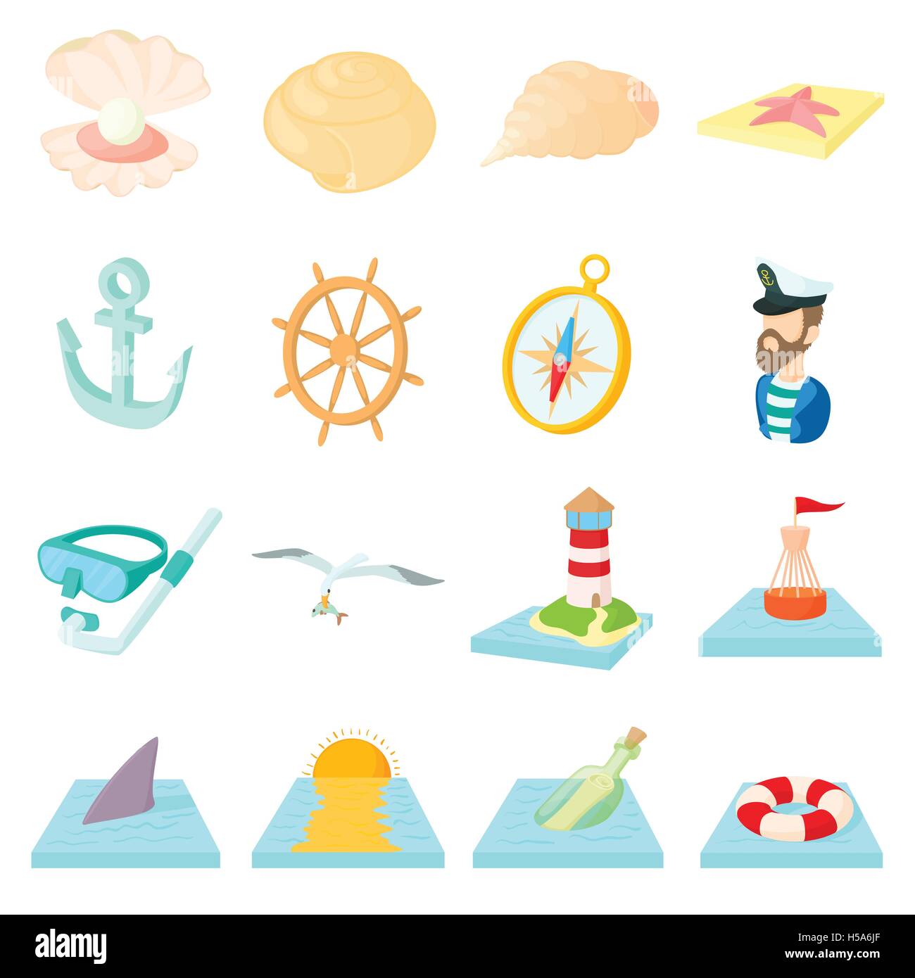 Cartoon ship bell Cut Out Stock Images & Pictures - Alamy