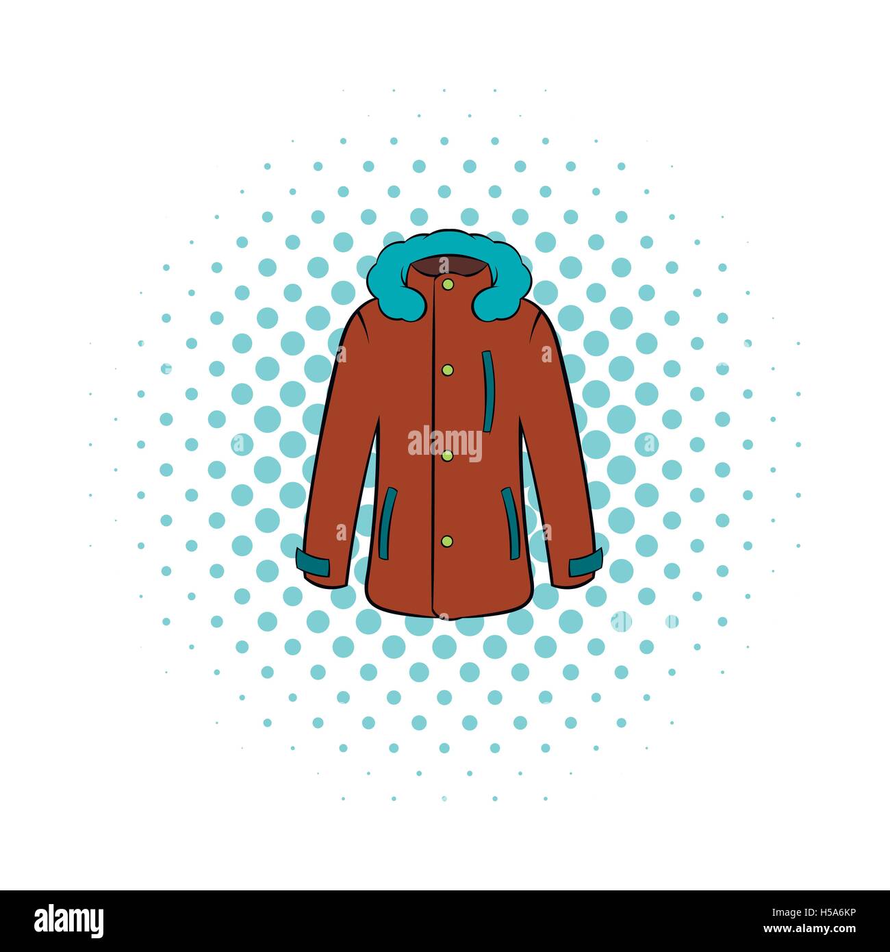 Winter jacket icon, comics style Stock Vector Image & Art - Alamy