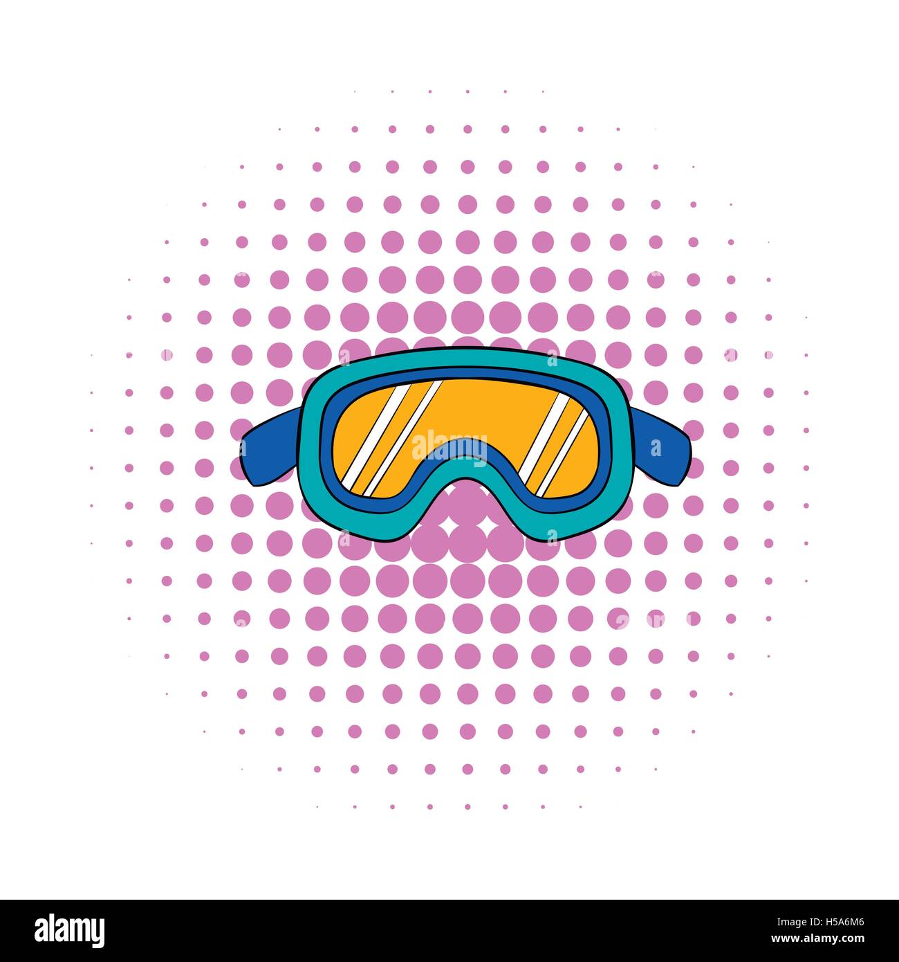 Ski goggles reflection Stock Vector Images - Alamy