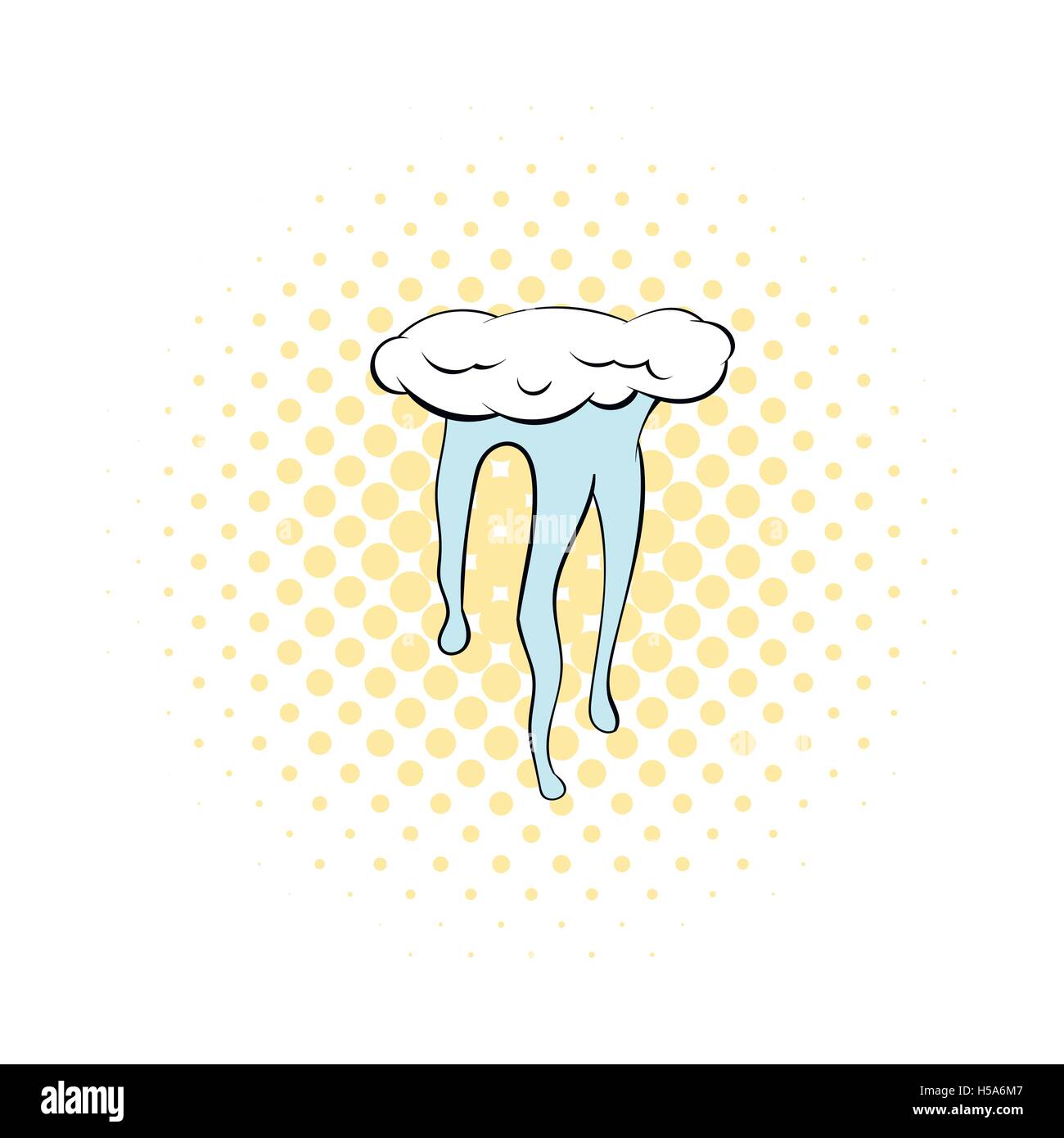 Rain cloud icon, comics style Stock Vector Image & Art - Alamy