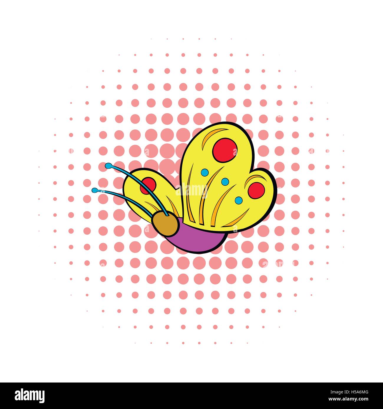 Butterfly icon, comics style Stock Vector Image & Art - Alamy