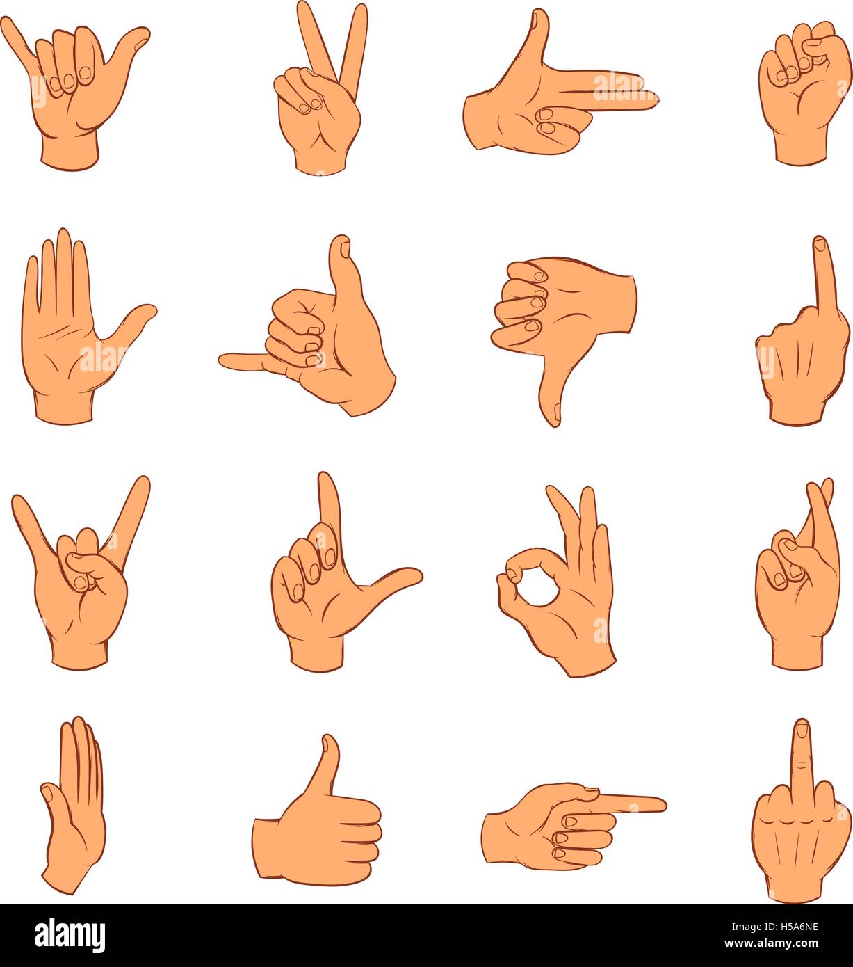 Hand icons set Stock Vector Image & Art - Alamy