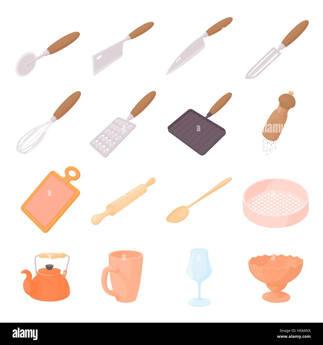 Cookware icons set Stock Vector Image & Art - Alamy