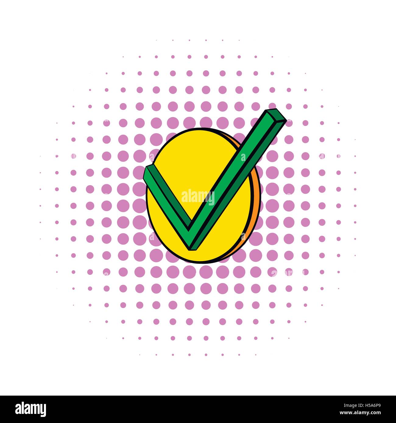 Check tick icon long Cut Out Stock Images & Pictures - Alamy