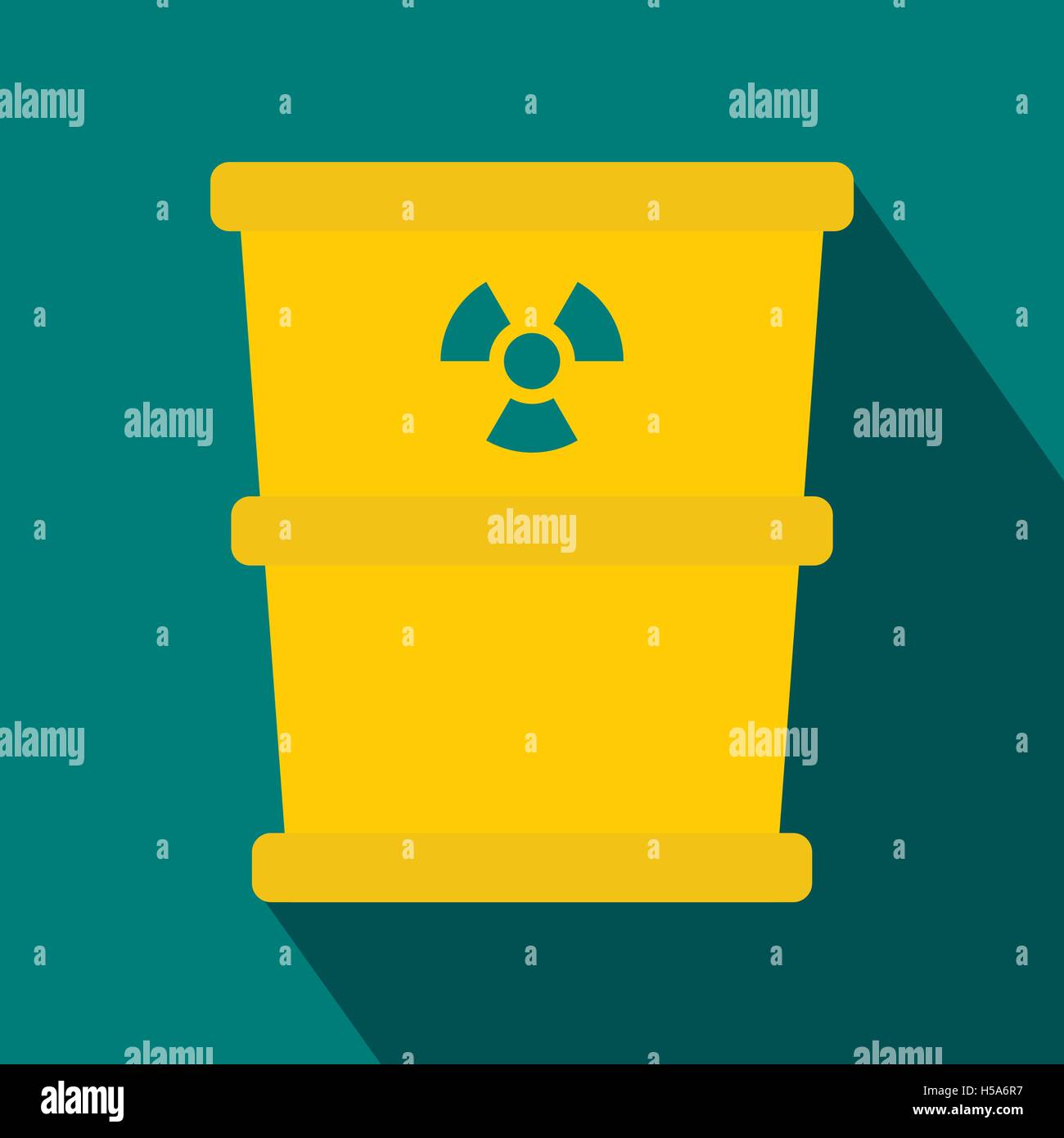 Bucket for hazardous waste icon, flat style Stock Vector Image & Art ...