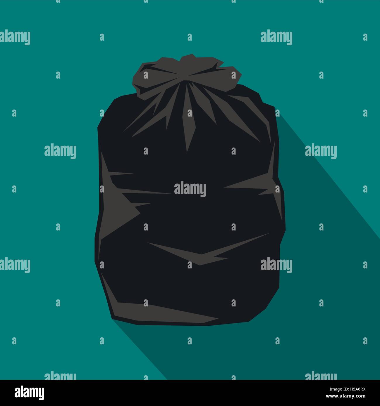Black trash bag icon, flat style Stock Vector Image & Art - Alamy